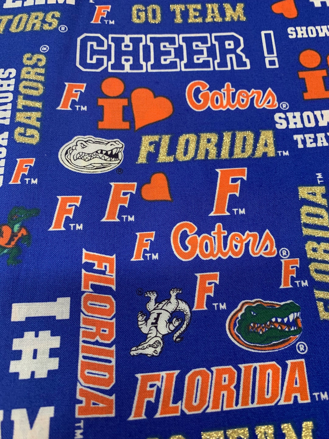 Florida Gators University Cotton Fabric SOLD by HALF YARD - Etsy