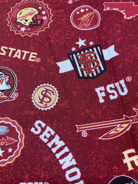 FSU Florida State Seminoles University Cotton Fabric Sold by - Etsy