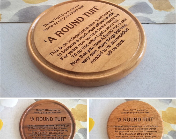 The Rare Round Tuit, 1.75 Wooden Coin, procrastination-nation - Etsy