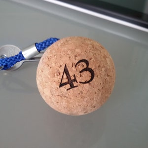 Personalised Cork Ball Keyring: Floating Keychain for Water Sports ...