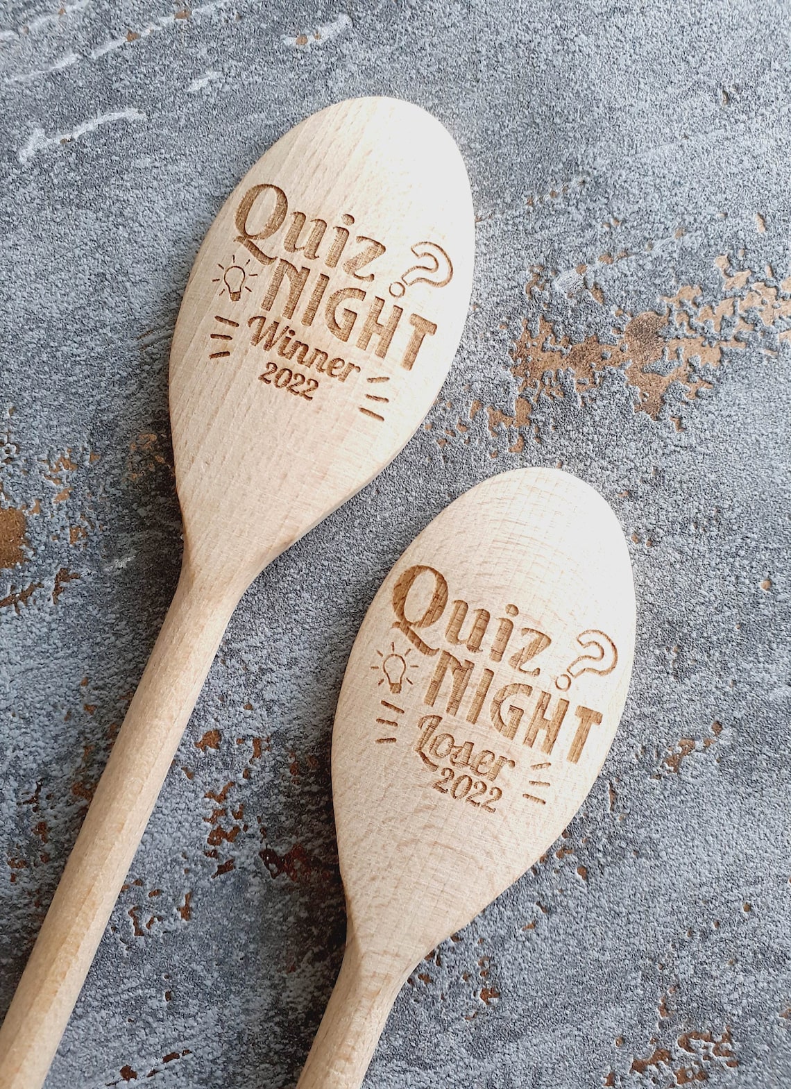 Personalised Quiz Night Wooden Spoon: Trivia Award, Winner/loser - Etsy UK