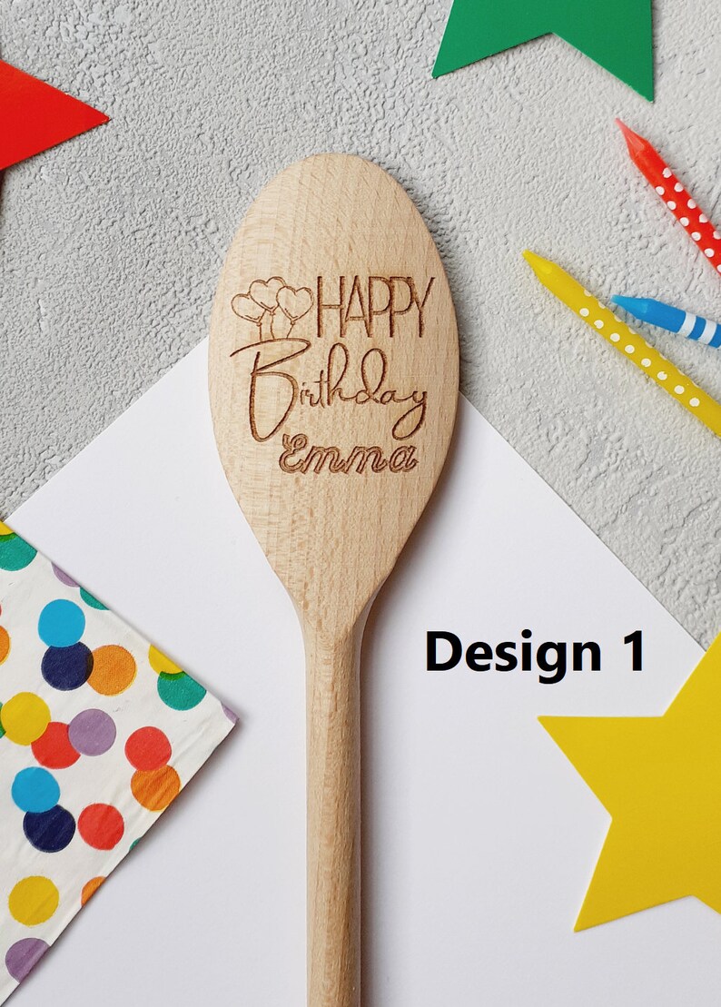 Happy Birthday Personalised Wooden Spoon, Occasion, Celebration, 18th ...