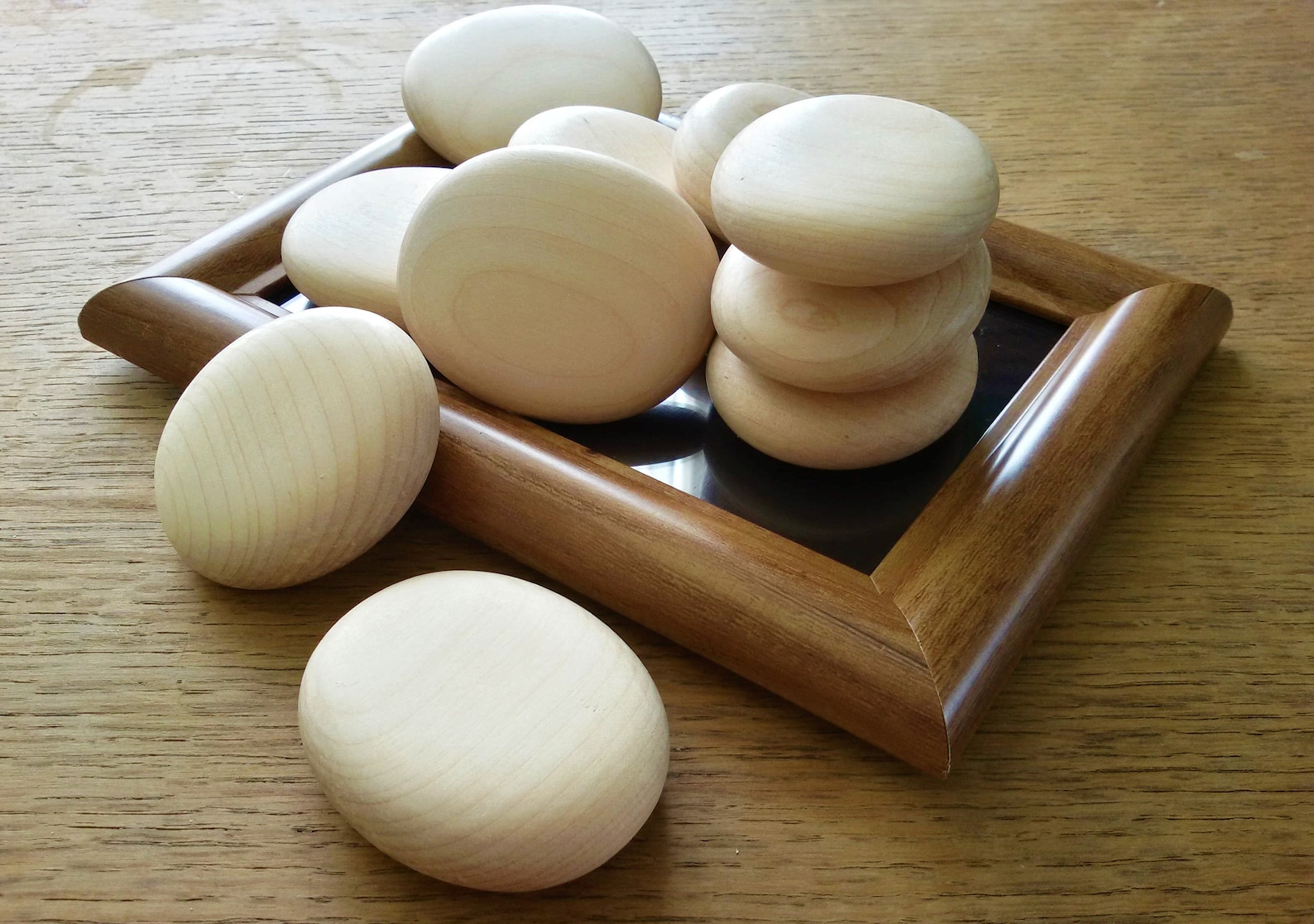 Medium Wooden Pebbles Smooth Rounded Pebbles Perfect for - Etsy UK
