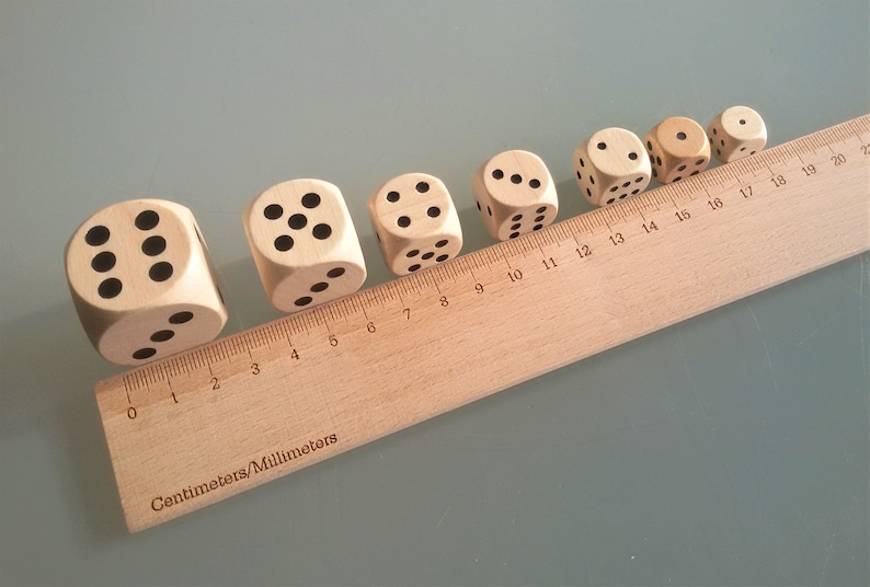 Natural Hand Crafted Solid Wooden Dice Various Sizes 30mm - Etsy UK