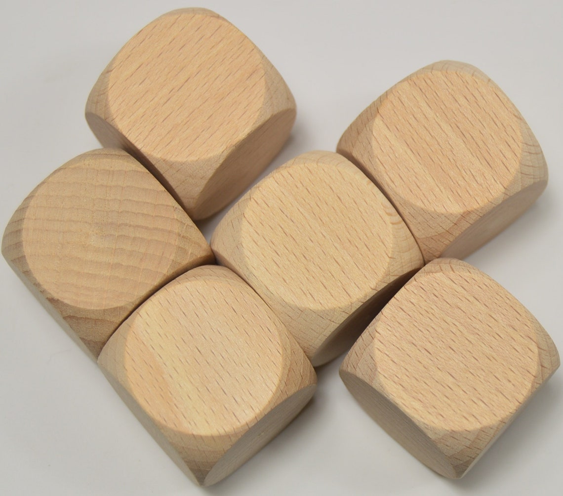 Plain Wooden Dice Blank Unpainted FSC Beech Arts & Crafts - Etsy UK