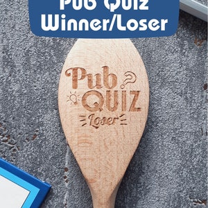 Personalised Quiz Night Wooden Spoon: Trivia Award, Winner/loser - Etsy UK