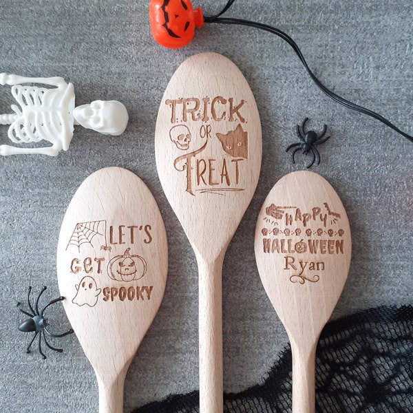 Halloween Wooden Spoons - Etsy