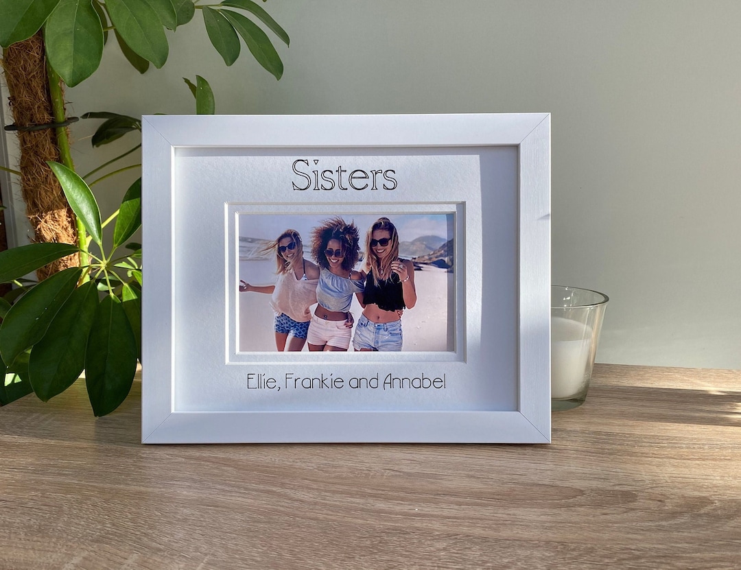 Personalised Sisters Picture Frame Gift for a Sister, Christmas Gift ...