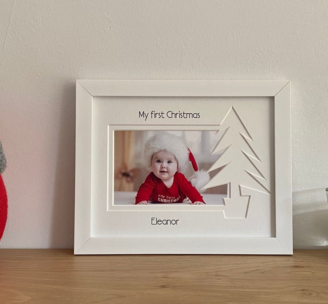 Personalised First Christmas Photo Frame Gift, for Baby, Twins, Xmas ...