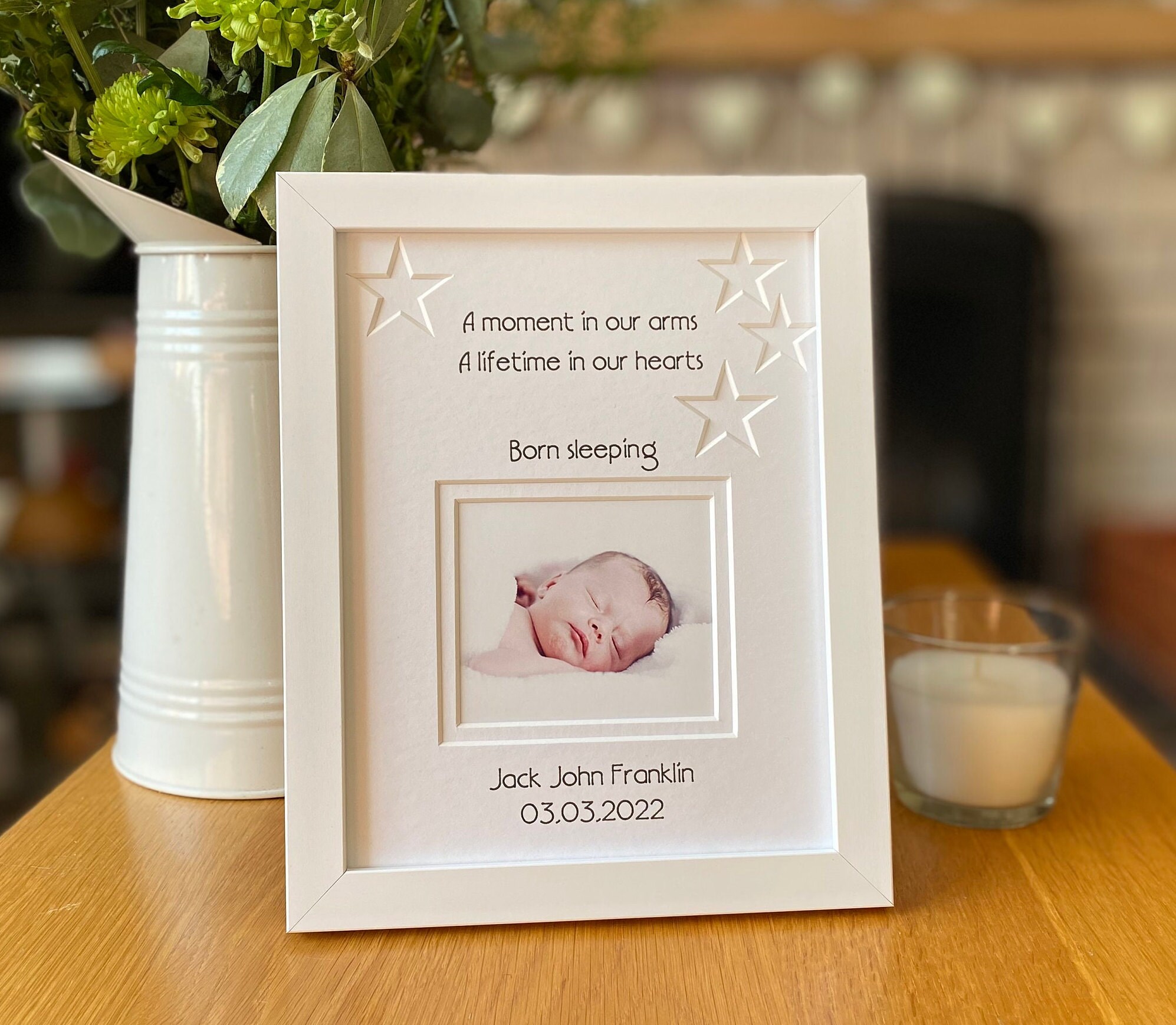 Baby Born Sleeping Picture Frame Infant Memorial Frame - Etsy UK