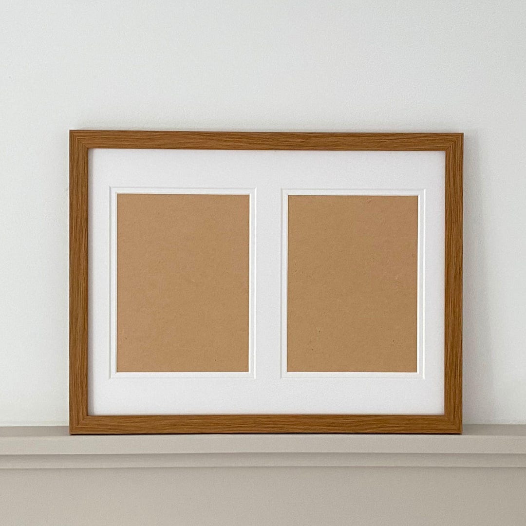 Large 16x12 Frame With Mount, Custom Cut Picture Layout Two Apertures ...