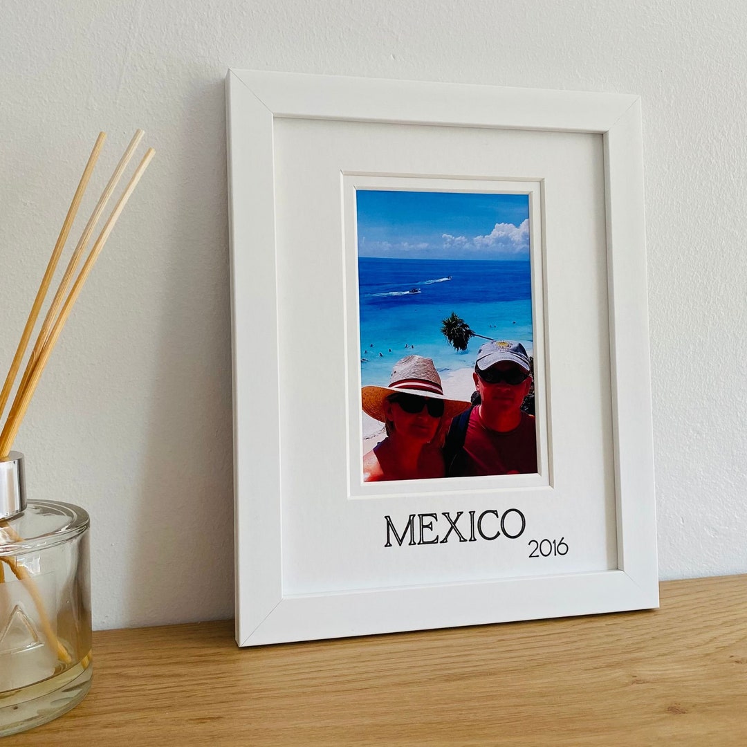 Personalised Travel Memory Photo Frame, Holiday Landscape Frame Picture ...