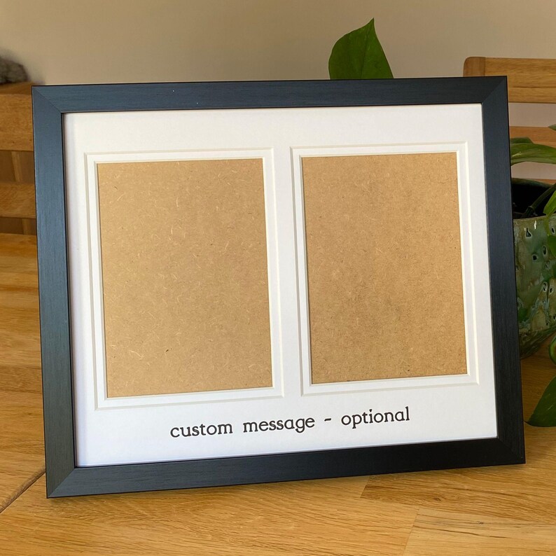 Black, White 12x10 Multi-aperture Frame With Mount for Two 7x5 Portrait ...