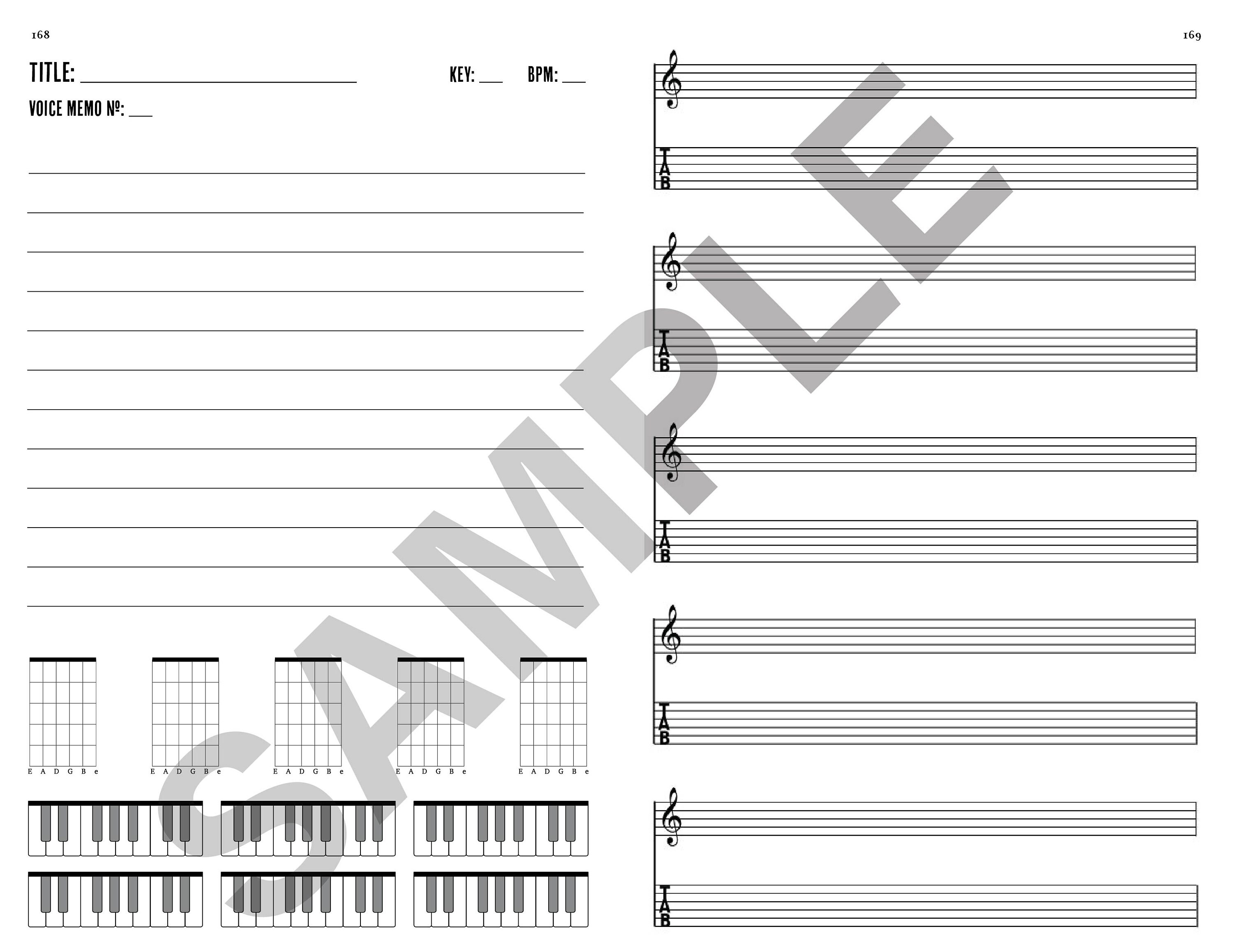 Songwriting Journal Printable Pages - Etsy