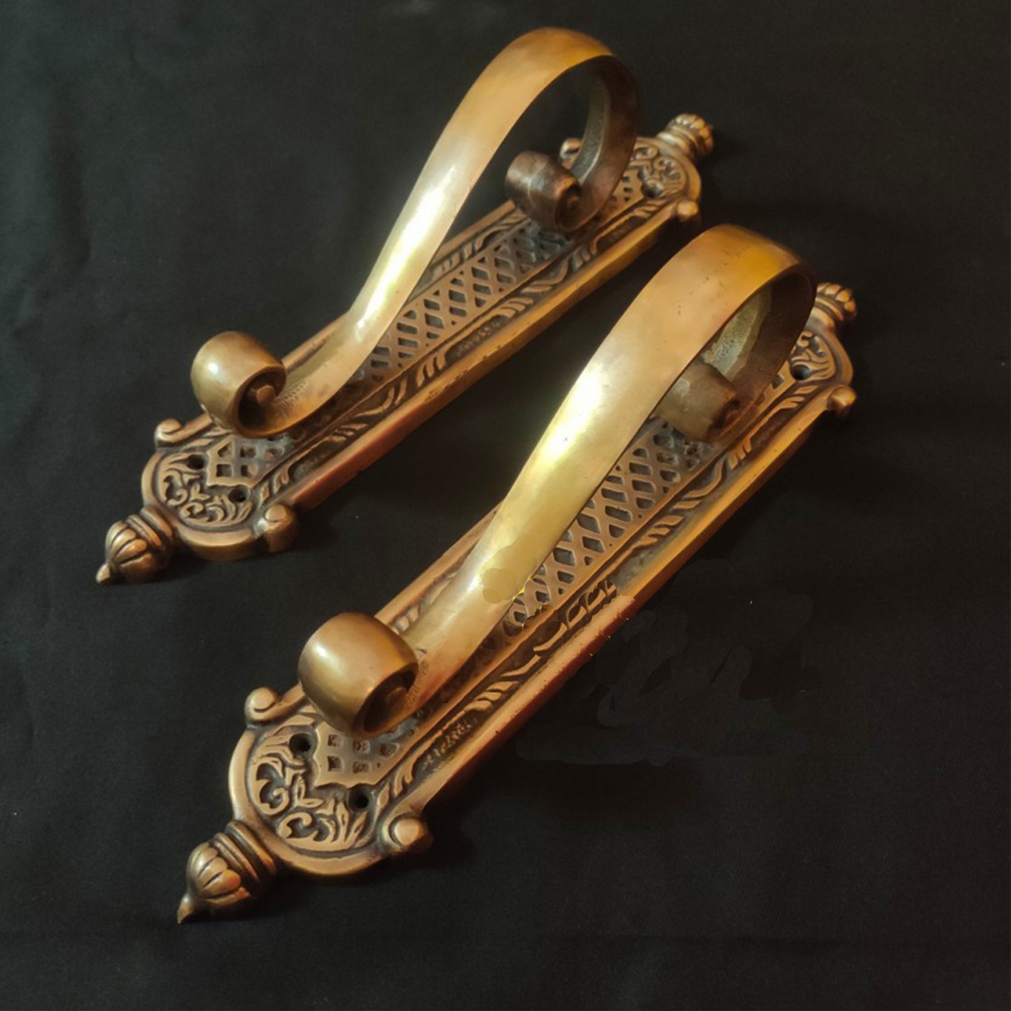 Classic Door Handle Pair Antique French Door Pull Front Door - Etsy