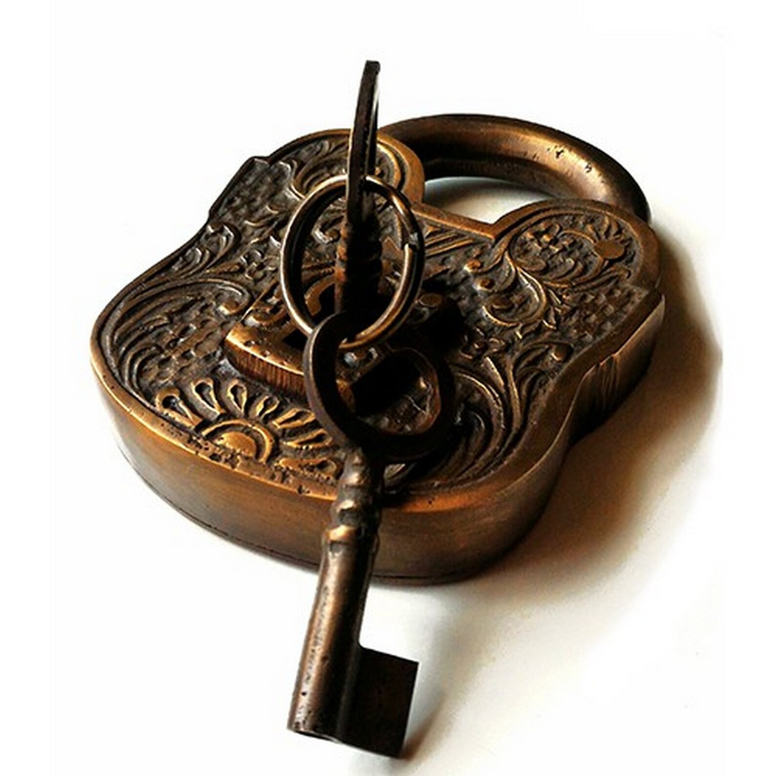 Victorian Padlock Antique Pad Lock Brass Padlock Set | Etsy