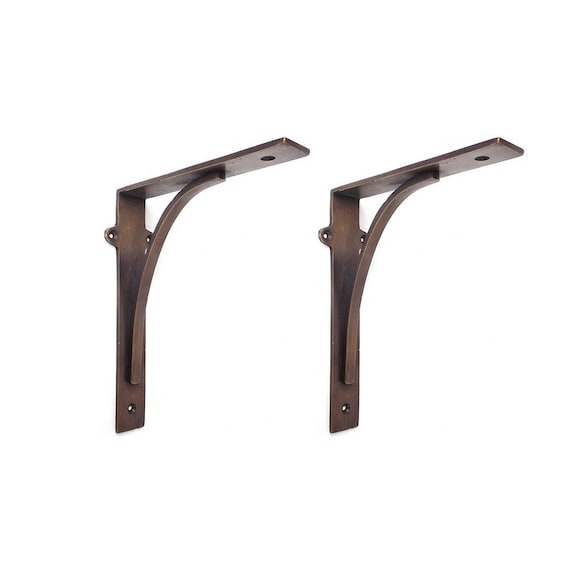 Shelf Bracket Brass CURVED Wall Shelf Bracket Decorative - Etsy