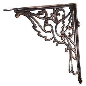 Shelf Bracket Brass DOVE, Wall Shelf Bracket Copper, Decorative Shelf ...