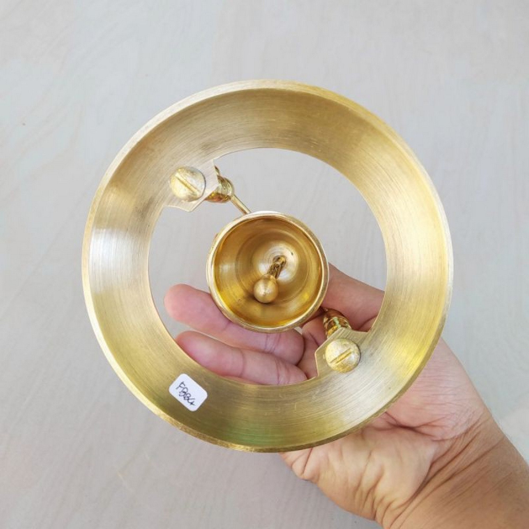 Gold Brass Bell Stand, Antique Brass Bell Table, Small Bell Display ...