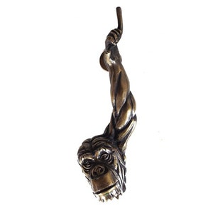 CHIMPANZEE Door Handle Brass, Monkey Animal Door Handles, Wild Door ...