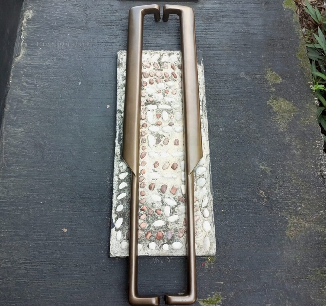 39" Pair Door Pull Luxury Antique Black, Long Door Handle, Entry Door ...