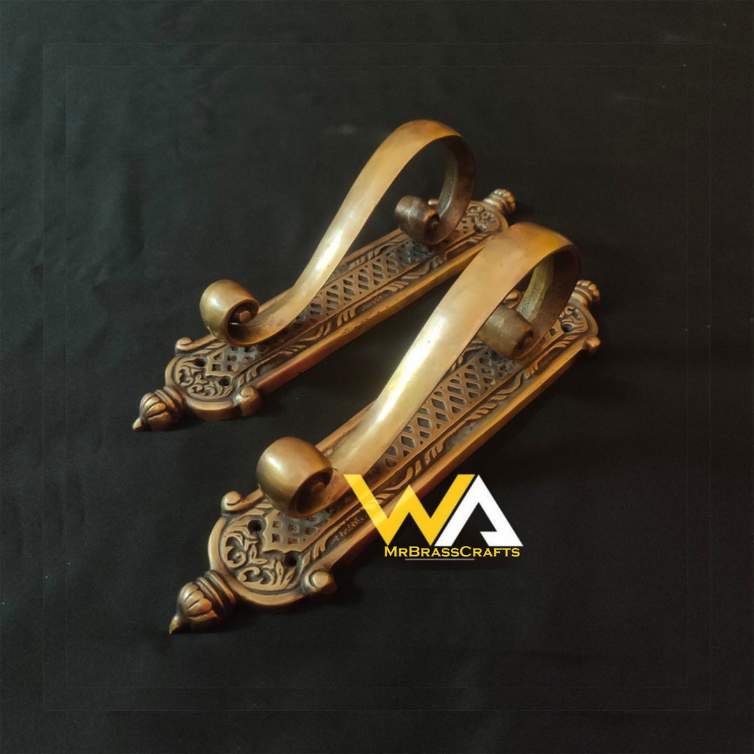 Classic Door Handle Pair Antique, French Door Pull, Front Door Handle ...