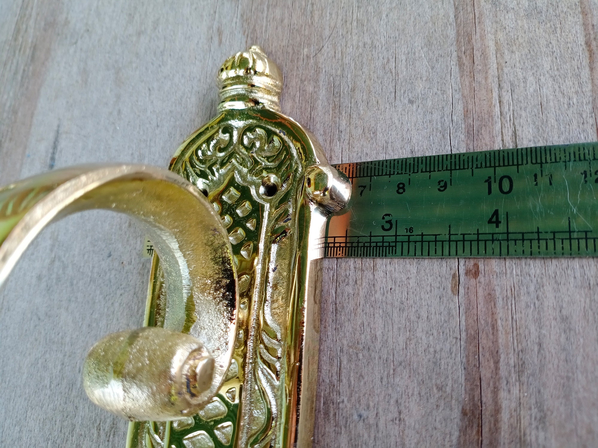 Classic Door Handle Antique Gold, Brass Door Pull, French Door Pull ...