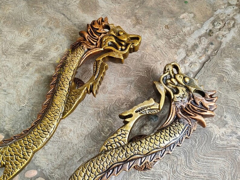 35 Large Antique Dragon Door Handle Door Pulls Handles - Etsy