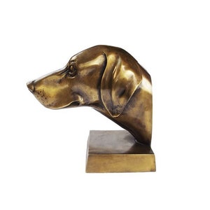 DOG Brass Bookends Retriever, Vintage Unique Animal Bookends for ...