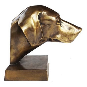 DOG Brass Bookends Retriever, Vintage Unique Animal Bookends for ...