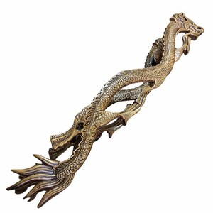 35" Large Antique Dragon Door Handle, Door Pulls Handles, Dragon Fans ...