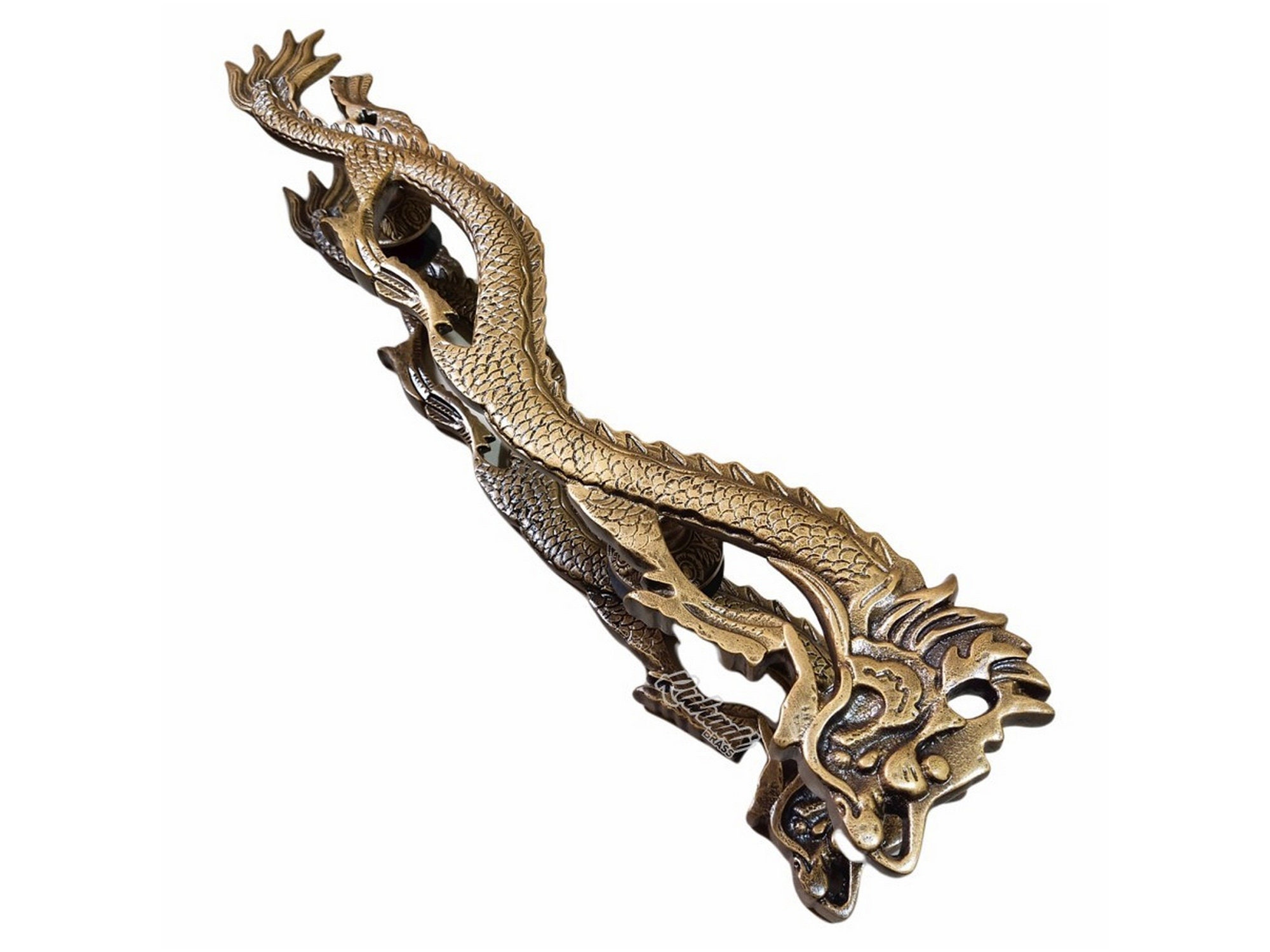 35" Large Antique Dragon Door Handle, Door Pulls Handles, Dragon Fans ...