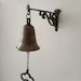 Antique Brass Bell Hanger, Brass Bell Wall, Solid Brass Doorbell ...