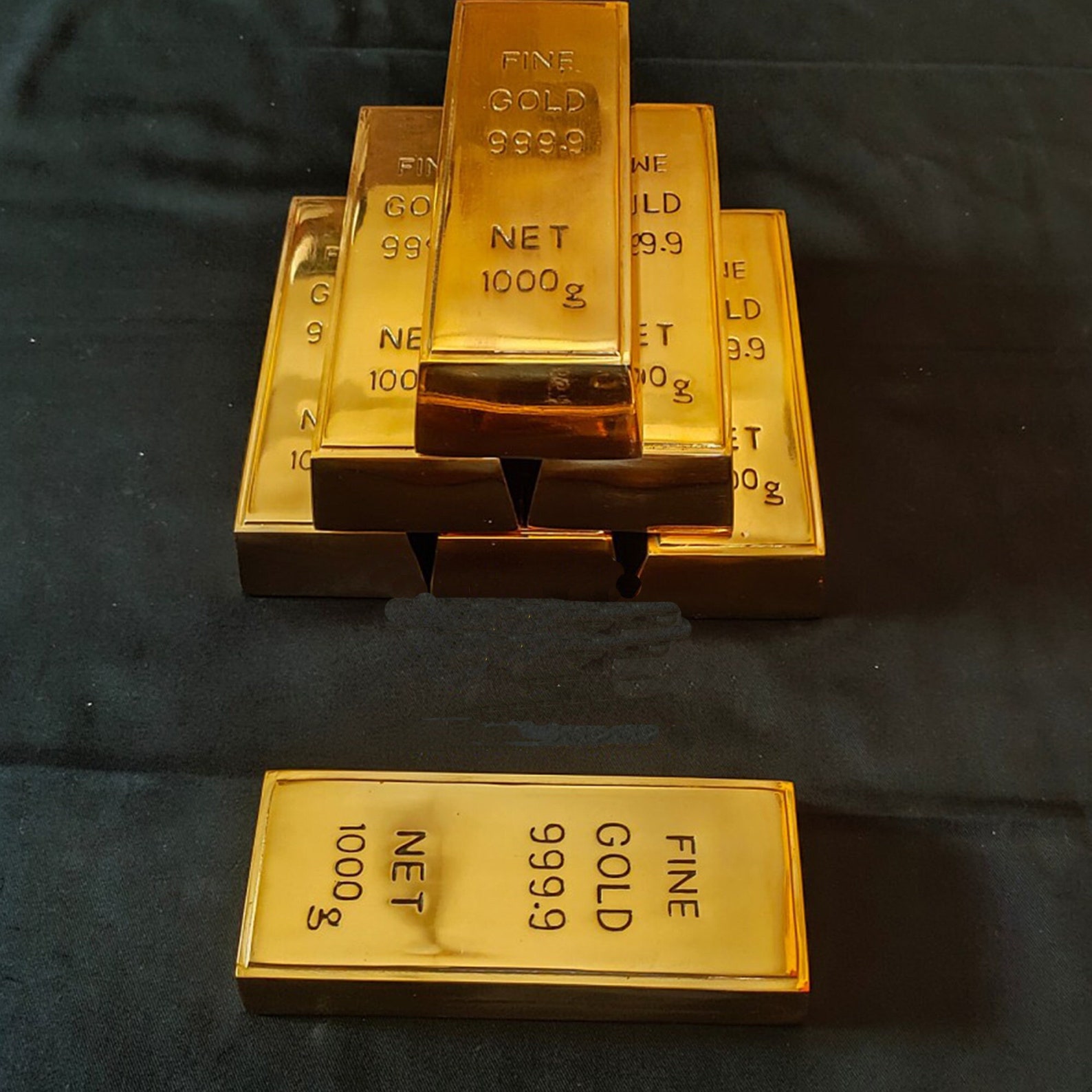1kg 35oz Fake Gold Bar Bullion Door Stop Brass Prop Replica - Etsy