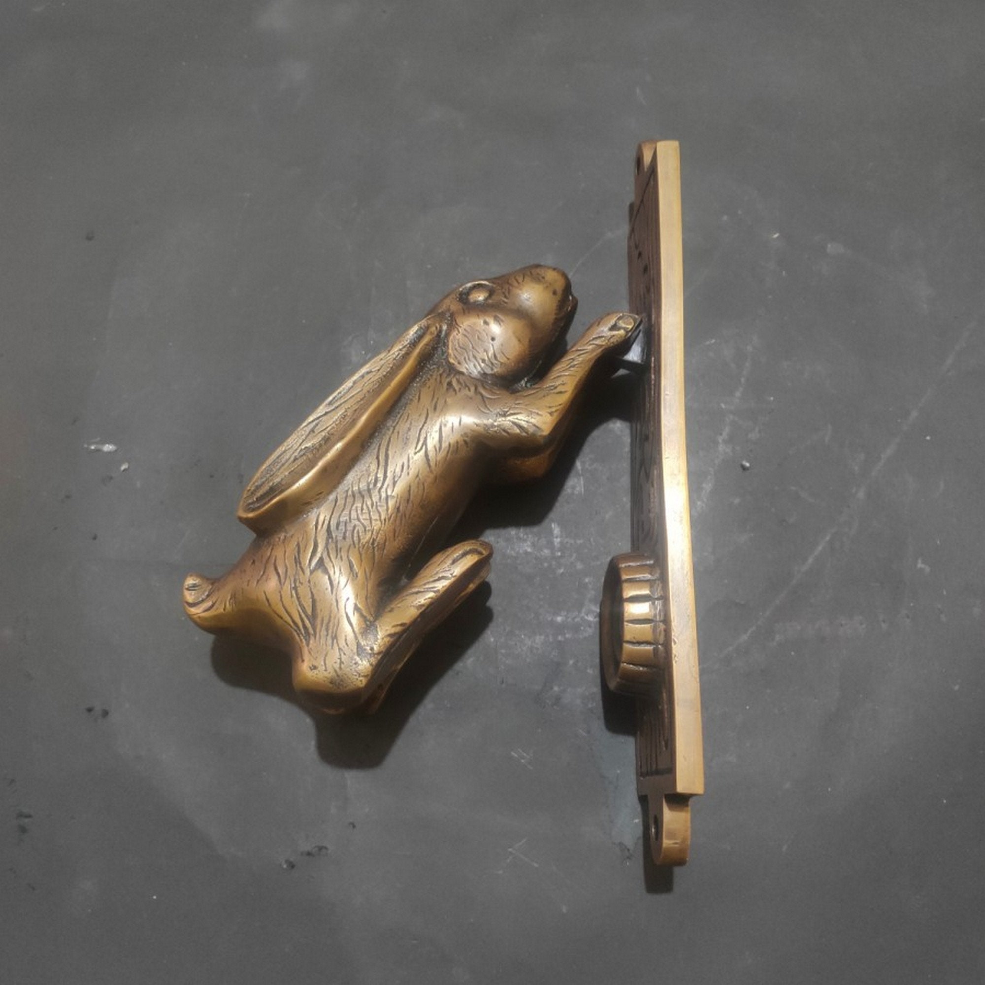 RABBIT Door Knocker Antique Bunny Brass Door Knocker Cony - Etsy