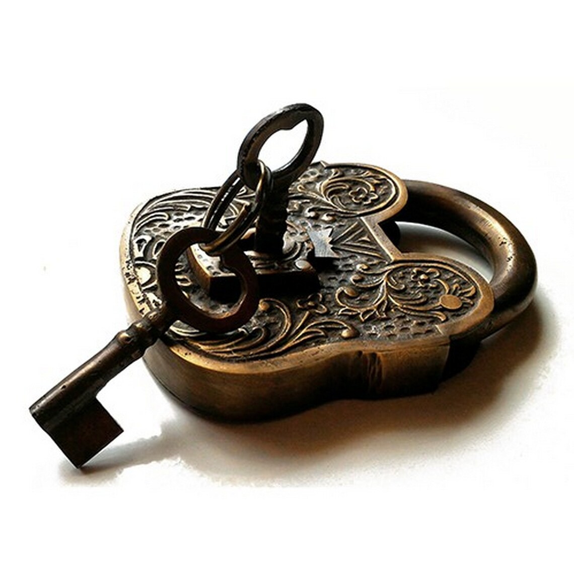 Victorian Padlock Antique Pad Lock Brass Padlock Set | Etsy