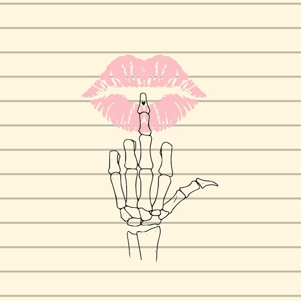 Lips and middle finger svg - Etsy Polska