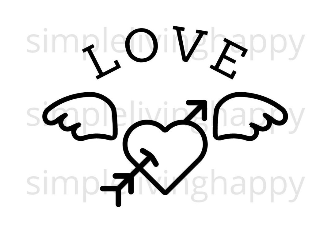 Love Heart Arrow Svg, Heart Arrow Svg, Love Valentine Svg, Valentines ...