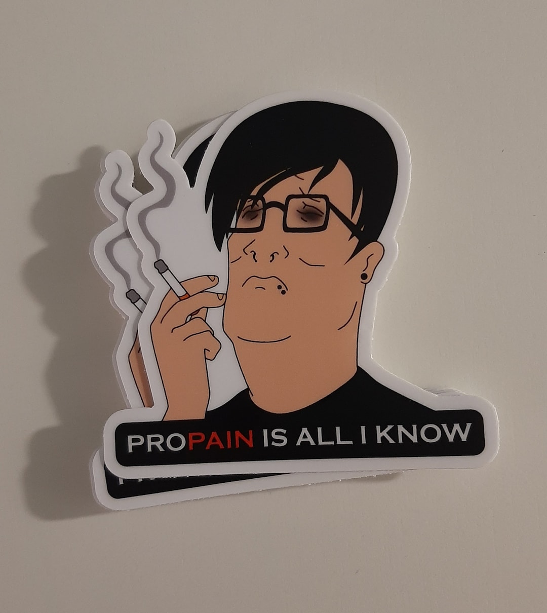 Emo Hank Hill Sticker (smoking) - Etsy