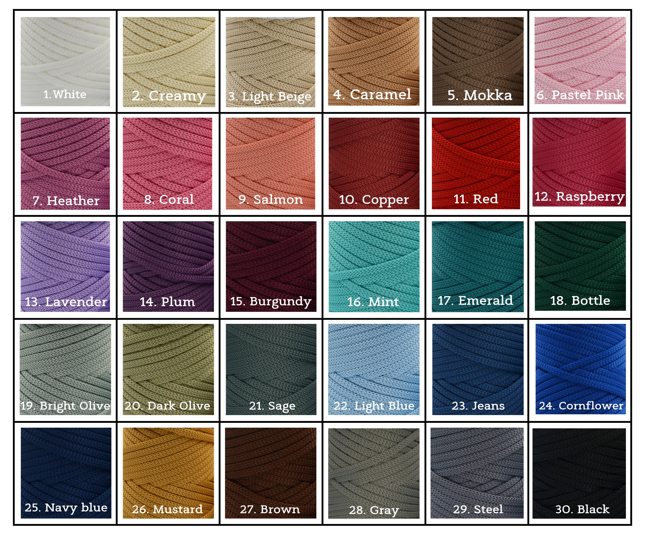 Polyester Cord 5mm 100m Polyester Yarn for Crochet Bag - Etsy Denmark