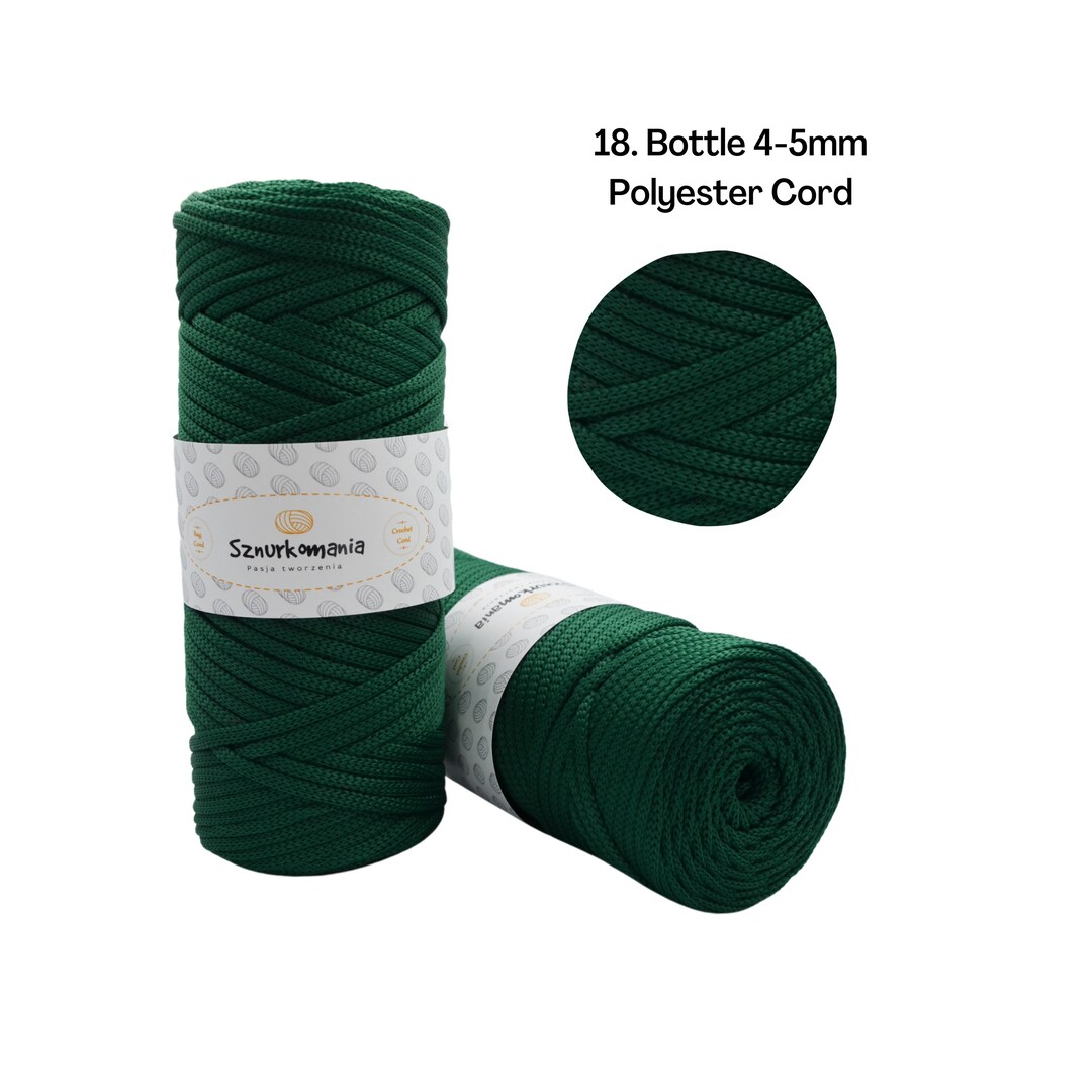Polyester Cord 5mm 100m, Polyester Yarn for Crochet Bag, Crochet Cord ...