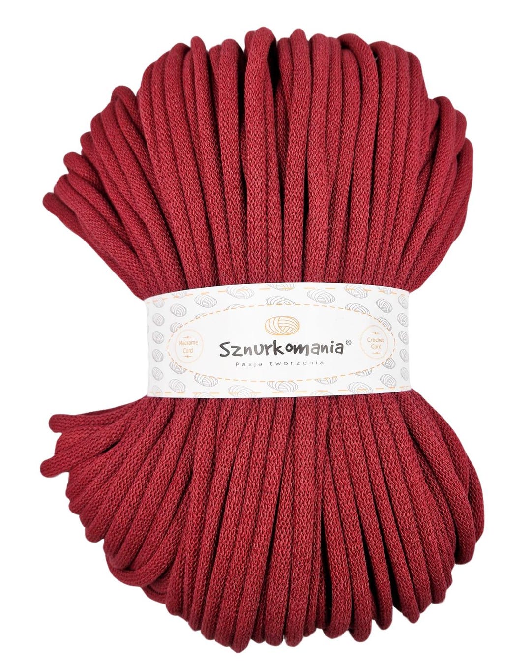 Claret, Braided Cotton Cord 9mm, 100, Bag Crochet Cord, Cotton Cord ...