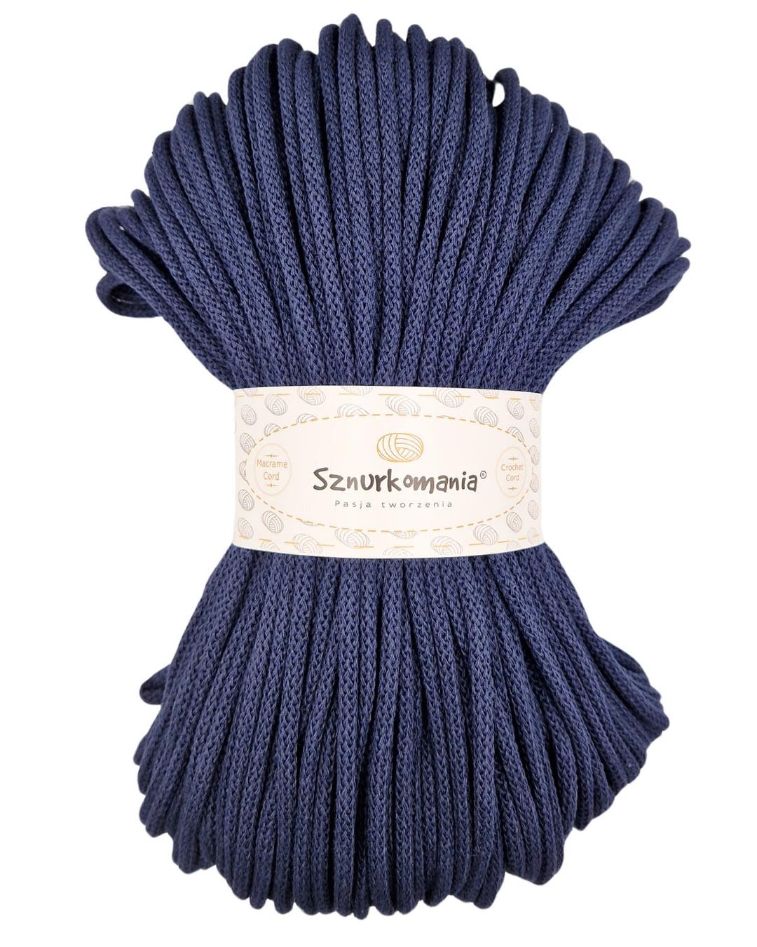 Navy Blue, Braided Cotton Cord 9mm 50, Bag Crochet Cord, Cotton Cord ...