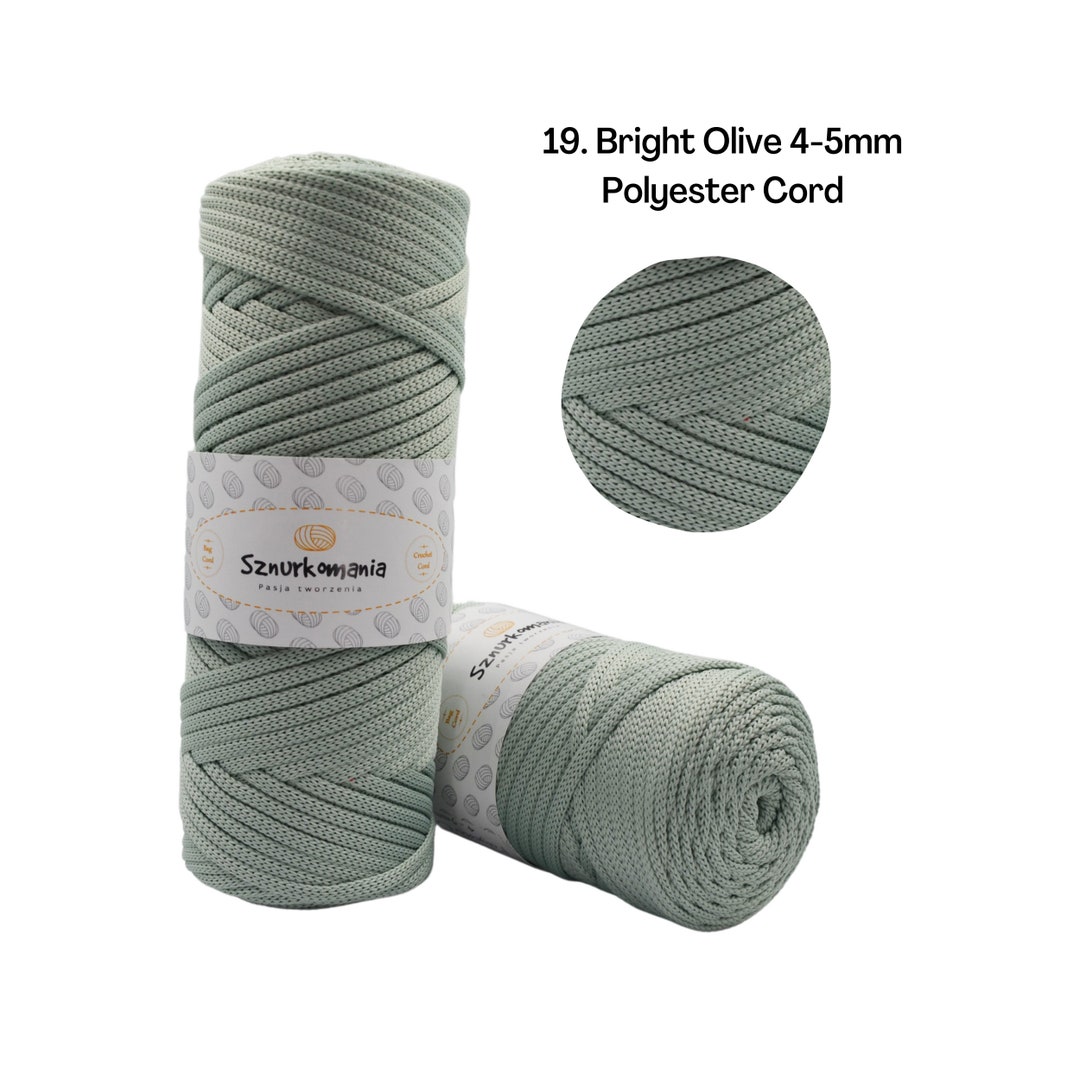 Polyester Cord 5mm 100m, Polyester Yarn for Crochet Bag, Crochet Cord ...