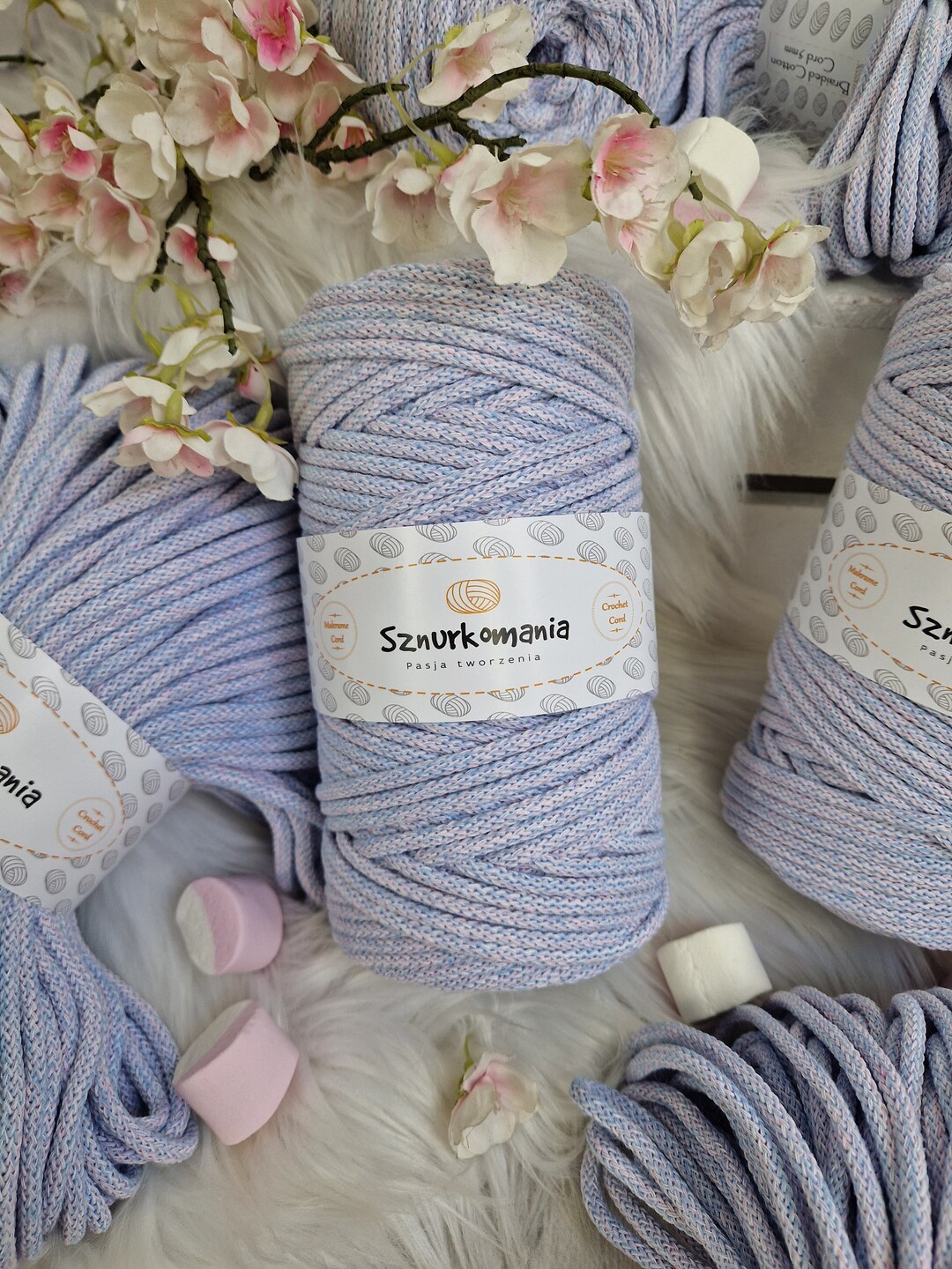 5mm Braided Cotton Cord, Color Mix-melange as Picture Show, 100m ...