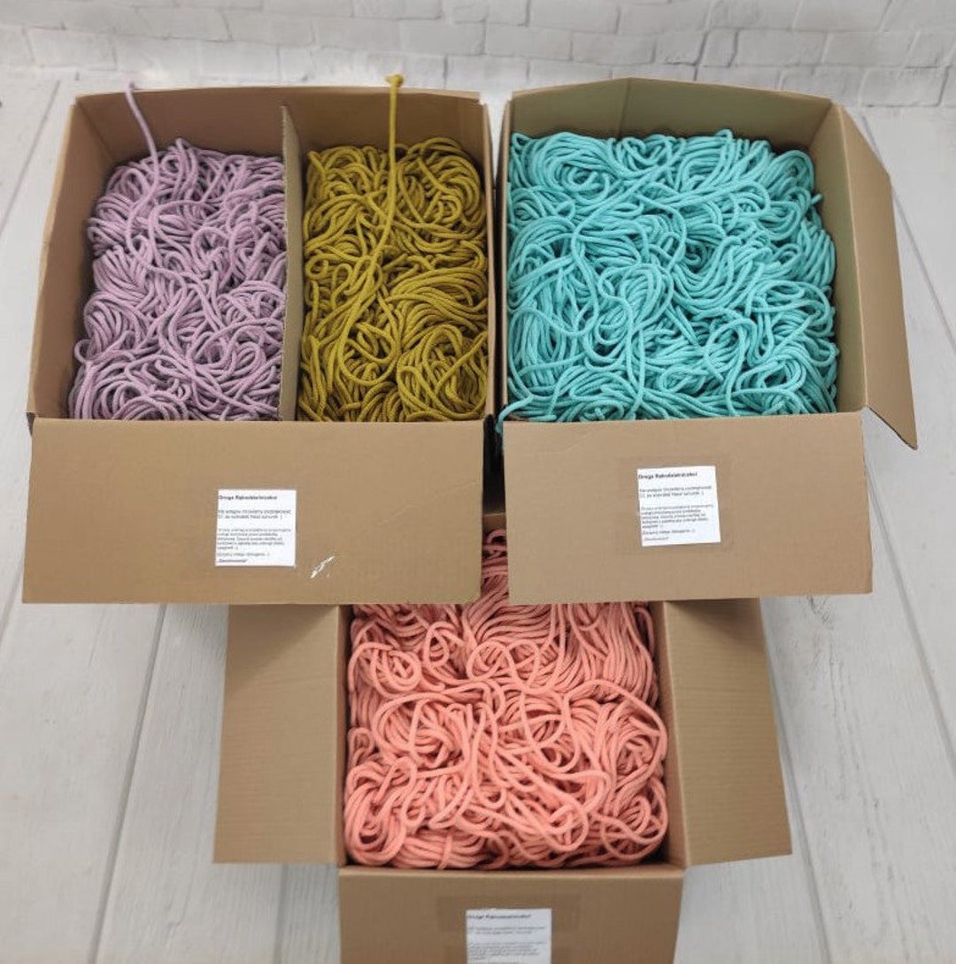 Braided Cotton Cord 5mm 500m = 546 Yd, Macrame String, One Piece String ...