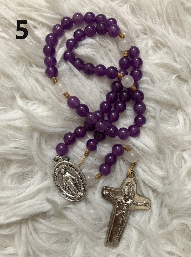 Small Stone Bead Rosaries, Lightweight and Durable Catholic Rosary ...