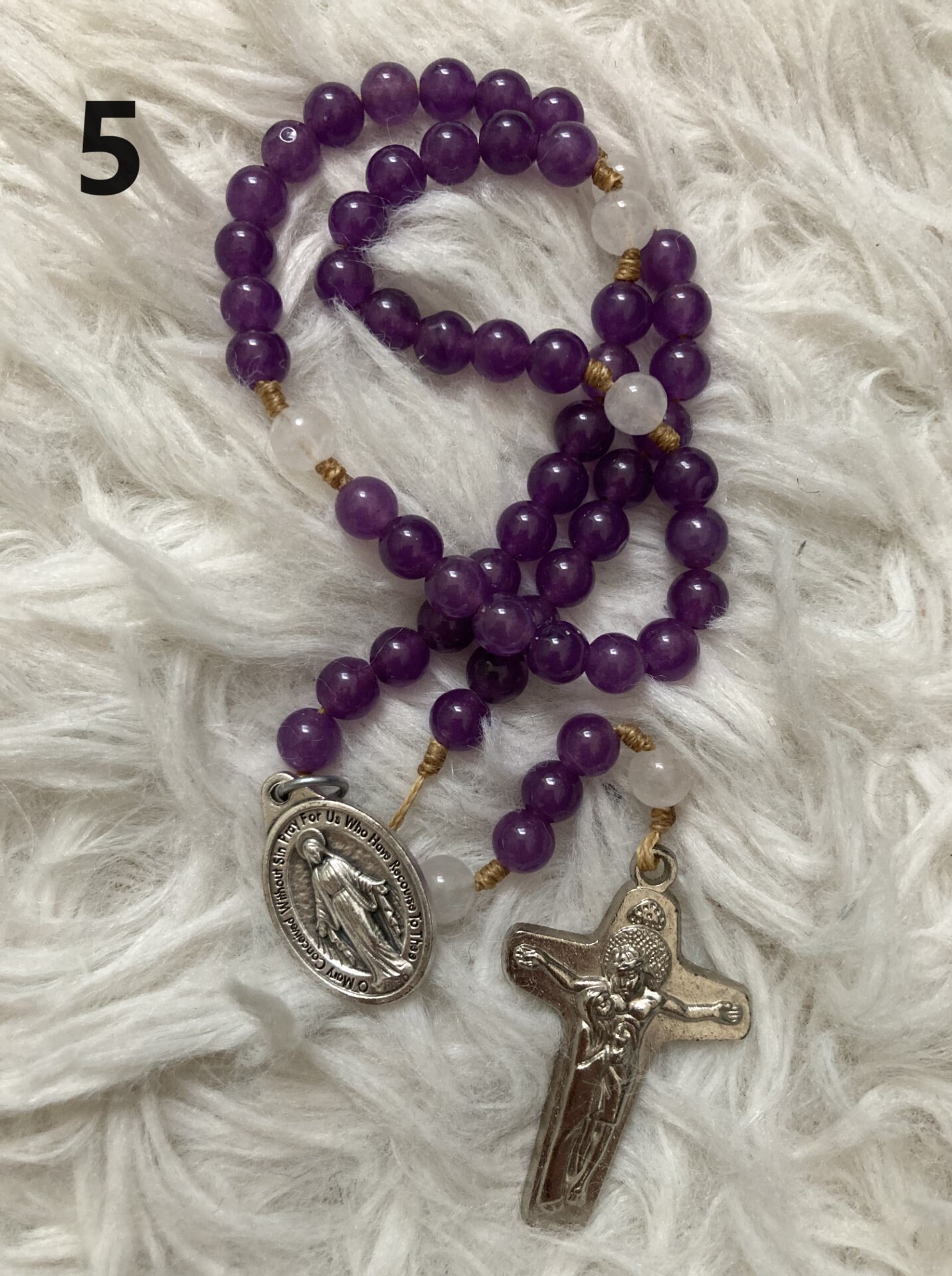 Small Stone Bead Rosaries, Lightweight and Durable Catholic Rosary ...