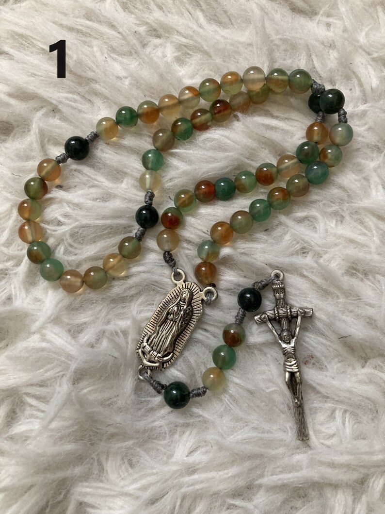 Small Stone Bead Rosaries, Lightweight and Durable Catholic Rosary ...