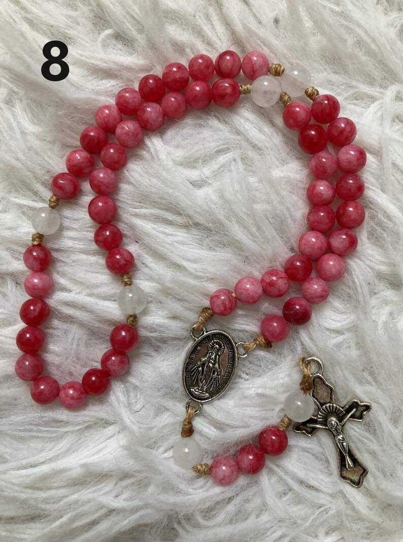 Small Stone Bead Rosaries, Lightweight and Durable Catholic Rosary ...
